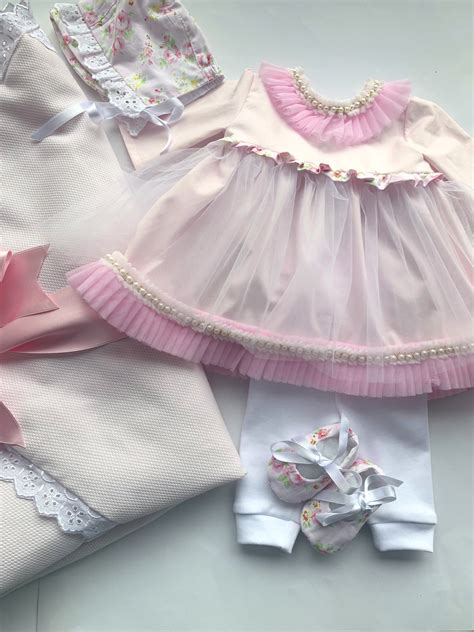 Комплект за изписване розов Детски дрехи за кръщене шаферски и официални рокли Kate Shop