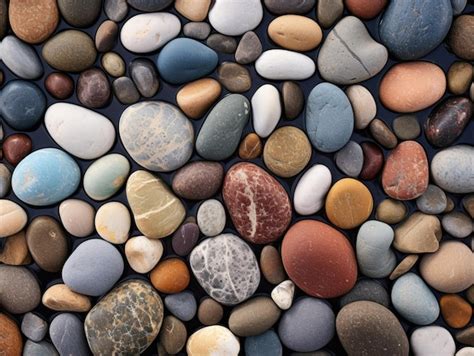 Premium Photo Collection Of Colorful Rocks Arranged In Pattern