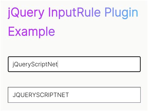 Chainable Jquery Input Validation Plugin Inputrule Free Jquery Plugins
