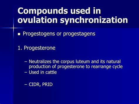Ppt Estrous Synchronization And Ovulation Induction Powerpoint