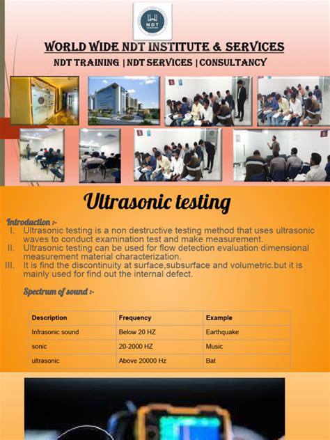 Ultrasonic Testing Download Free Pdf Waves Frequency