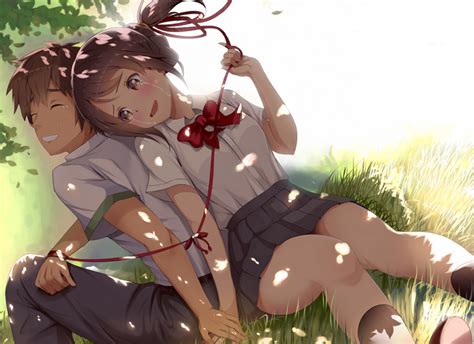 Miyamizu Mitsuha Tachibana Taki Kimi No Na Wa School Uniform Anime