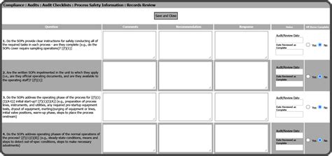 Open Audit Checklist Section Group