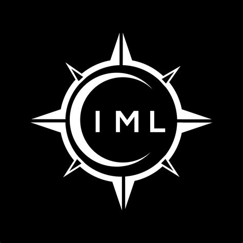 Iml Resumen Tecnología Circulo Ajuste Logo Diseño En Negro Antecedentes Iml Creativo Iniciales