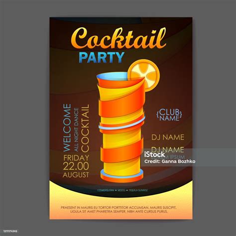 디스코 칵테일 파티 포스터입니다 3d 칵테일 디자인 0명에 대한 스톡 벡터 아트 및 기타 이미지 0명 3차원 형태 공휴일 Istock