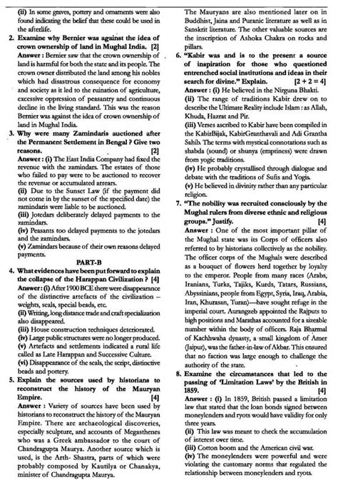 SOLUTION Cbse History Class Answersheet Studypool