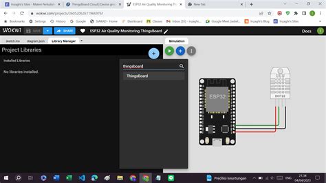 Tutorial Menghubungkan Thingsboard Dengan Esp32 Di Wokwi Project Air