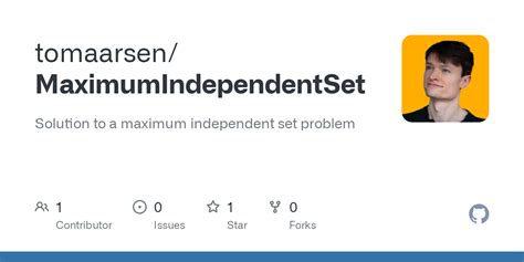 Github Tomaarsenmaximumindependentset Solution To A Maximum Independent Set Problem