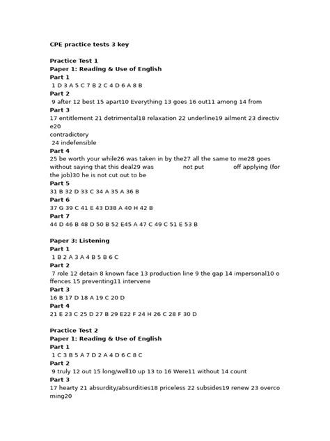 Cpe Practice Test 3 Key Pdf Trees Police