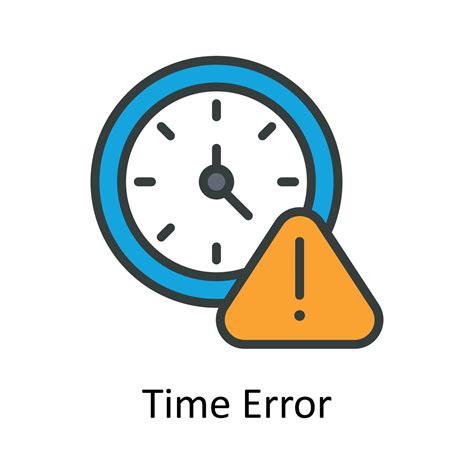 Time Error Vector Fill Outline Icon Design Illustration User Interface