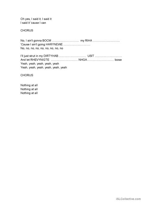 THE LAZY SONG Bruno Mars Song And English ESL Worksheets Pdf Doc