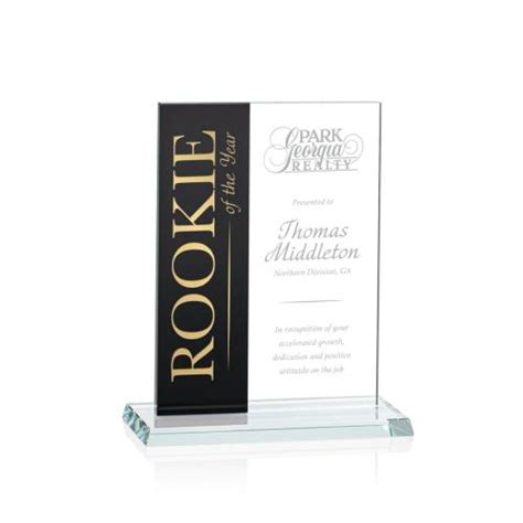 Composite Vertical Black Rectangle Crystal Award FDN662 K