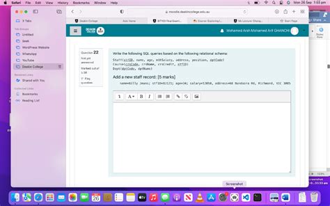 Solved Write The Following Sql Queries Based On The
