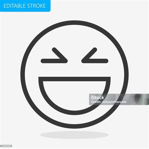 이모티콘 얼굴 아이콘 편집 가능한 스트로크 픽셀 완벽 한 벡터 3차원 형태에 대한 스톡 벡터 아트 및 기타 이미지 3차원 형태 감정 개념 Istock