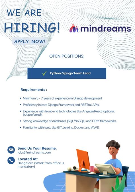 Job Title Python Django Team Lead Location Bangalore Work From