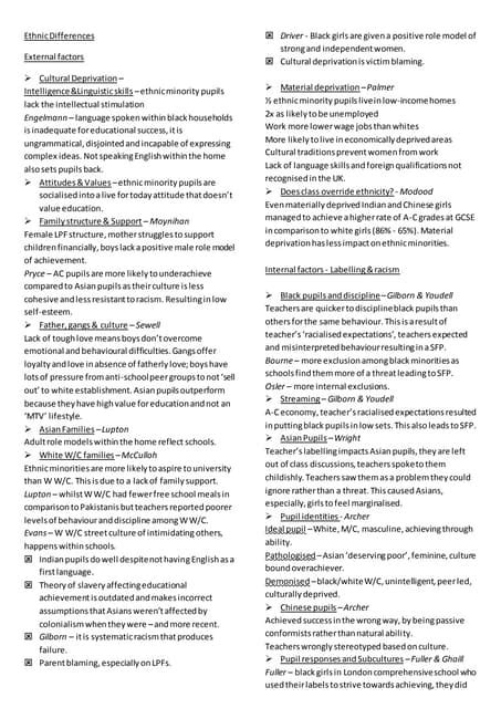 Class Differences In Educational Achievements Pdf