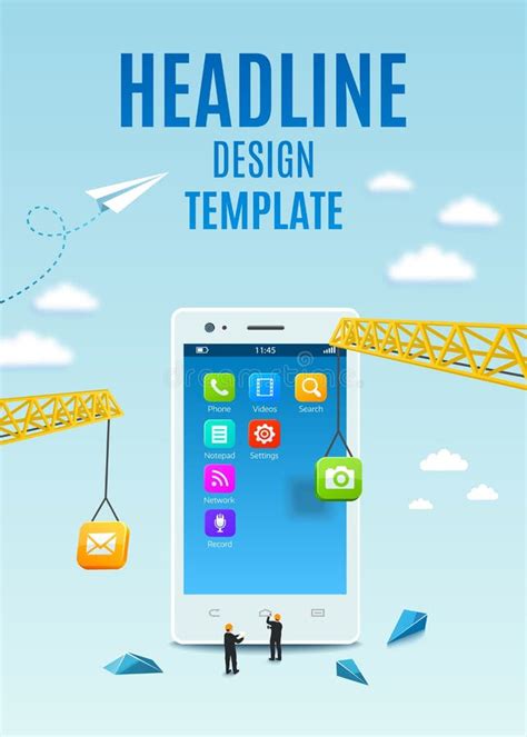 Construction White Smartphone Software And Mobile Application
