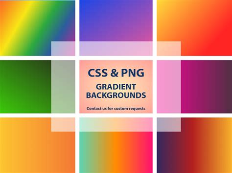Multicolor Background Css And Png Website Gradients 17 Items Etsy
