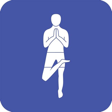 Tree Pose Right Glyph Round Background Icon Vector Art At Vecteezy