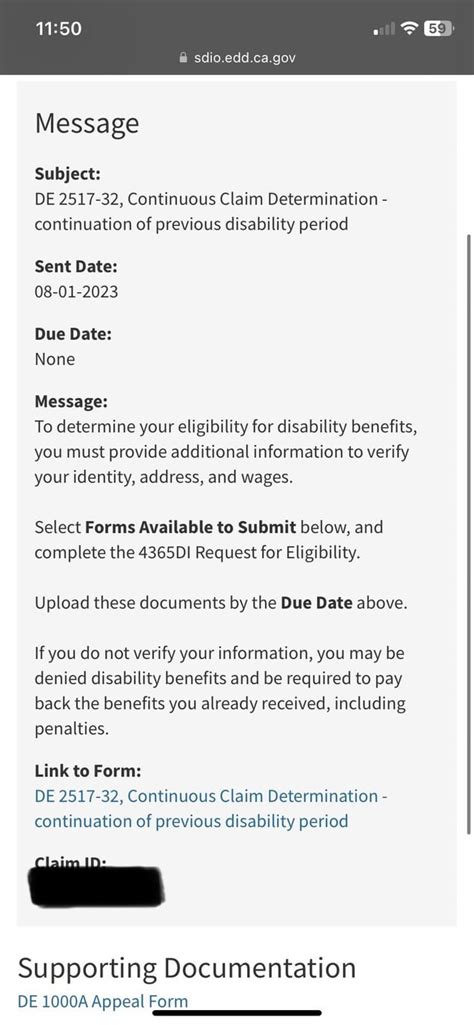 Continuous Claim Determination R Edd