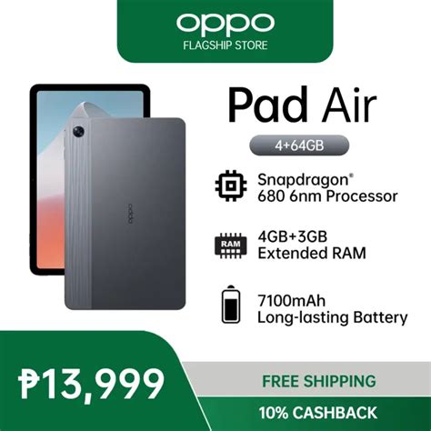 OPPO PAD Air Tablet 10 Inch 16GB 512GB Gaming Tablet Original Big Sale