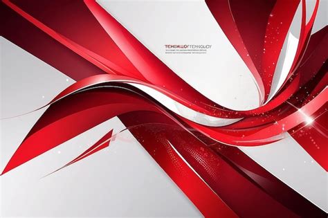 Premium Photo Abstract Technology Geometric Red Color Shiny Motion Background Template With