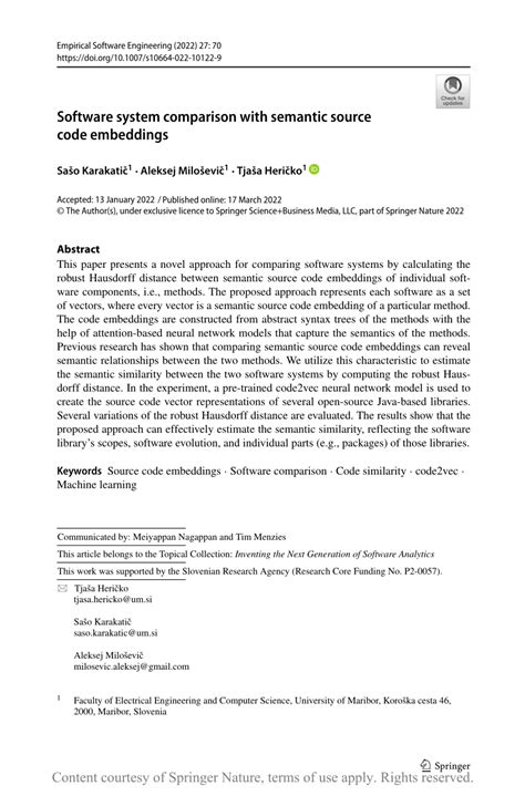 software system comparison with semantic source code embeddings