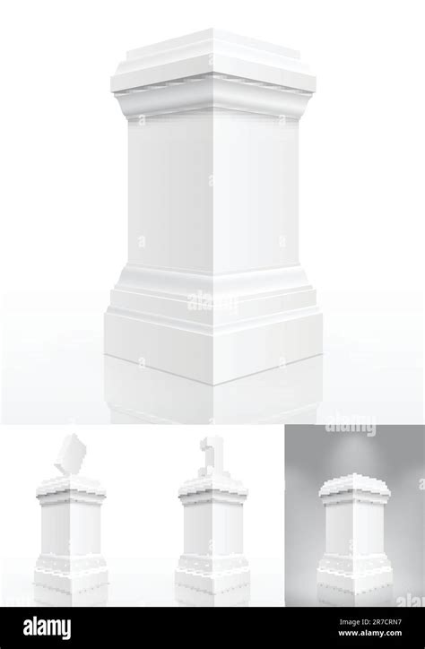 Classic Column Isolated On White With Variants Of Usage Stock Vector Image And Art Alamy