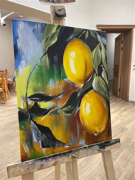 Картина на холсте — лимоны