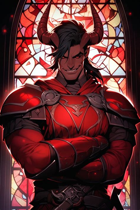 Male Tiefling Paladinfighter Dungeons And Dragons Characters