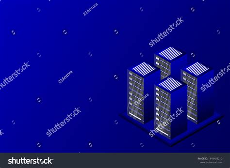 Server Room Isometric Cloud Storage Data Stock Vector Royalty Free 1848403210 Shutterstock