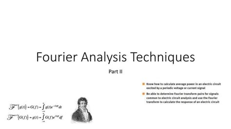 Fourier Analysis Techniques Fourier Transforms Part 2 Pptx