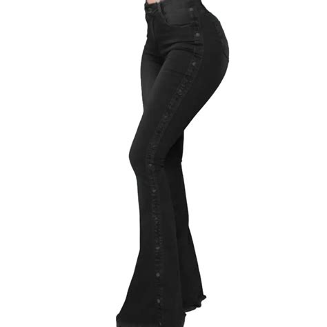 Pantalones Vaqueros Acampanados Con Control De Barriga Para Mujer