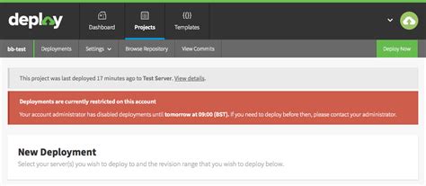 Deployment Restrictions