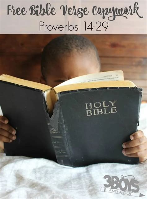 Free Printable Bible Verses Proverbs 1429 Handwriting Copywork