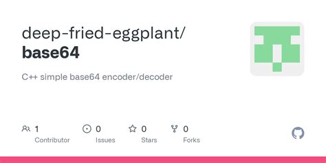 GitHub Deep Fried Eggplant Base64 C Simple Base64 Encoder Decoder