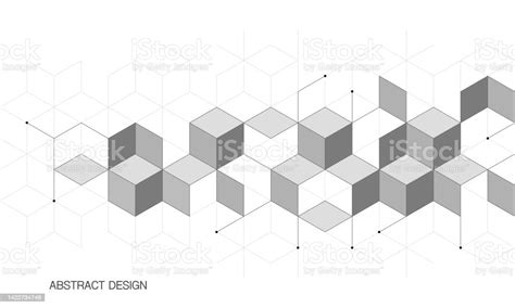 그래픽 디자인 요소와 아이소메트릭 벡터 블록이 있는 추상적인 기하학적 배경 개념에 대한 스톡 벡터 아트 및 기타 이미지 개념 건설 산업 바둑판 Istock
