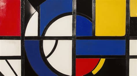 Colorful Abstract Geometric Shapes In Primary Colors Arranged In A Modern Design Creating Visual