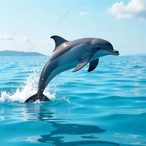 A Dolfin In The Sea With Background Sea Background Blue Sea Dolfin