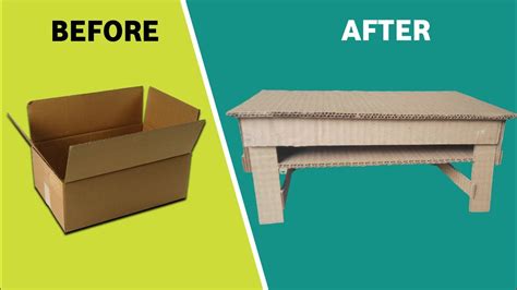 Diy Cardboard Table How To Make Small Table With Cardboard Youtube