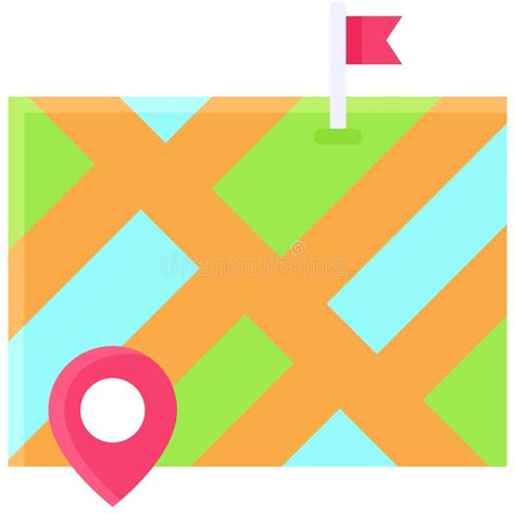 Pin And Flag On Map Icon Location Map And Navigation Vector Stock