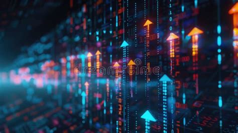 Stock Market Success Trading Graph And Binary Numbers Concept Stock Image Image Of Upward