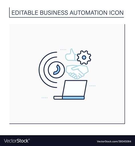 Technology Integration Line Icon Royalty Free Vector Image