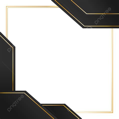 우아한 검은 테두리 심플한 블랙 우아한 테두리 검은색 테두리 벡터 Png 일러스트 및 벡터 에 대한 무료 다운로드