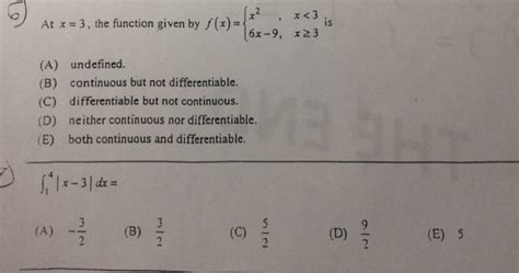 Solved X 3 At X 3 The Function Given By F X 6x 9 X 23 A