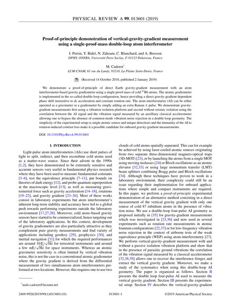 Pdf Proof Of Principle Demonstration Of Vertical Gravity Gradient Measurement Using A Single