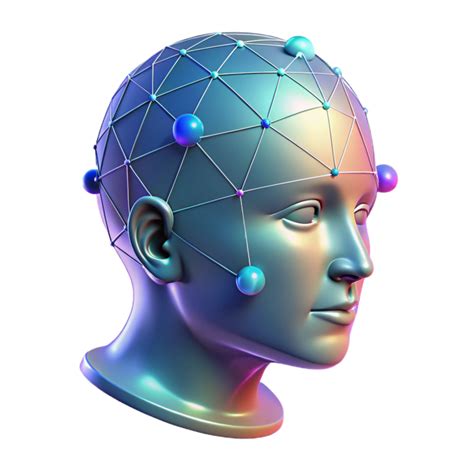 Spectacular Artistic Holographic Projection Of A Human Head Wireframe