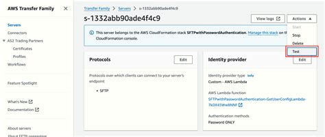 Access An S Bucket Using SFTP And Password Based Authentication