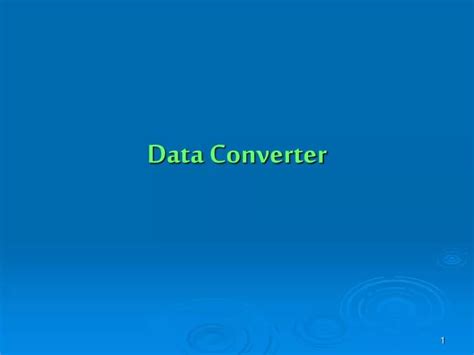 PPT Data Converter PowerPoint Presentation Free Download ID 437560