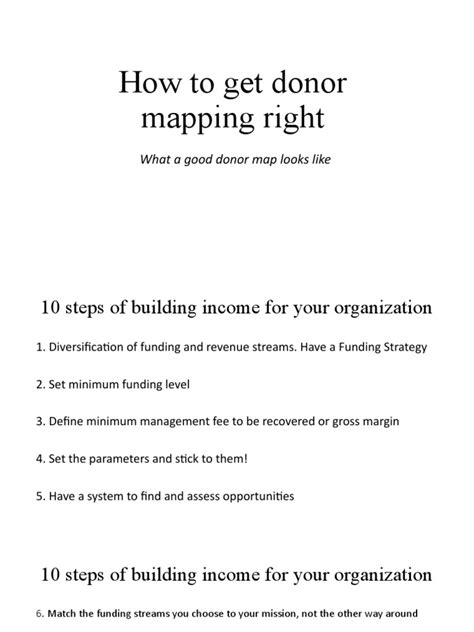 How To Get Donor Mapping Right Pdf Communication Business